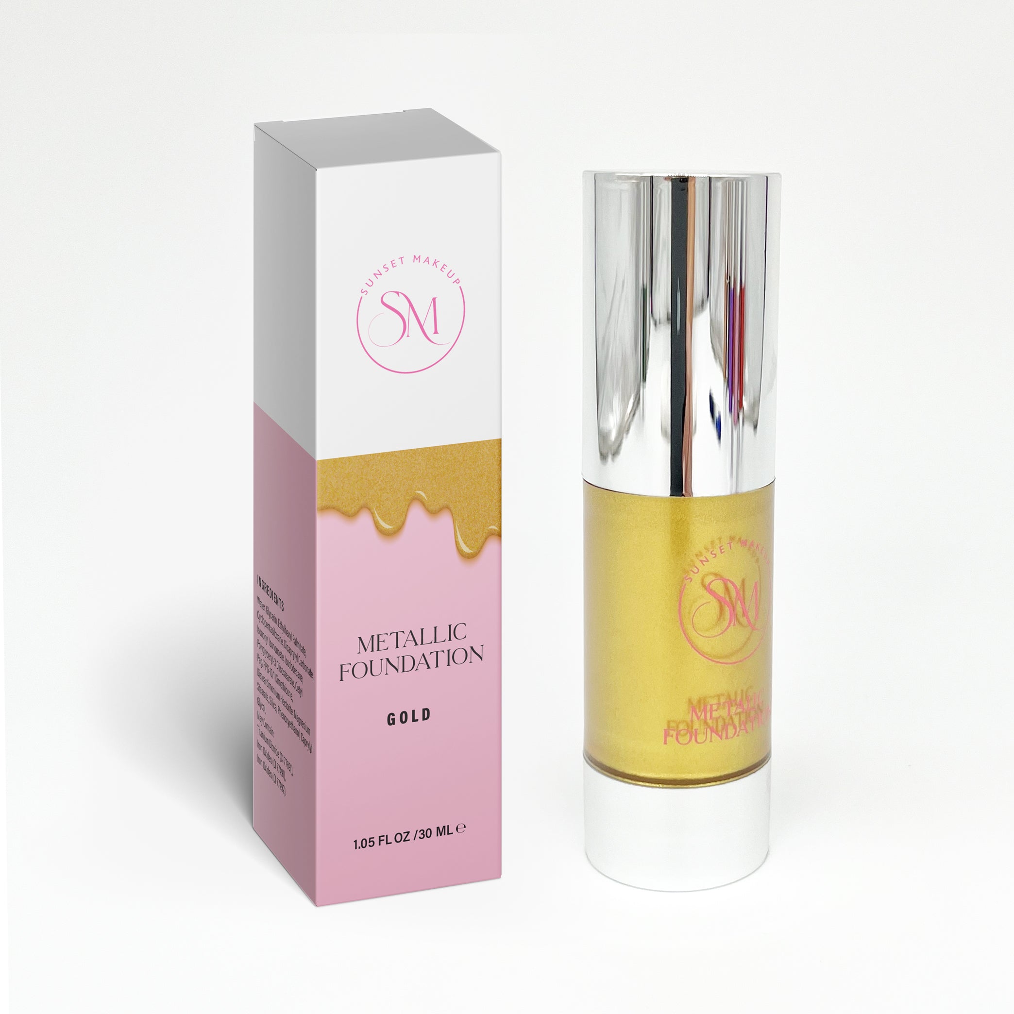 Metallic Foundation – Sunset Makeup