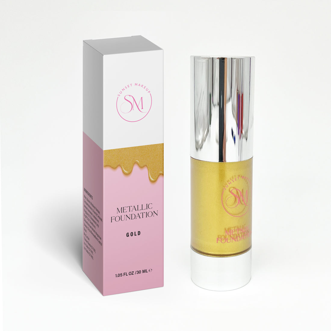 Metallic Foundation – Sunset Makeup